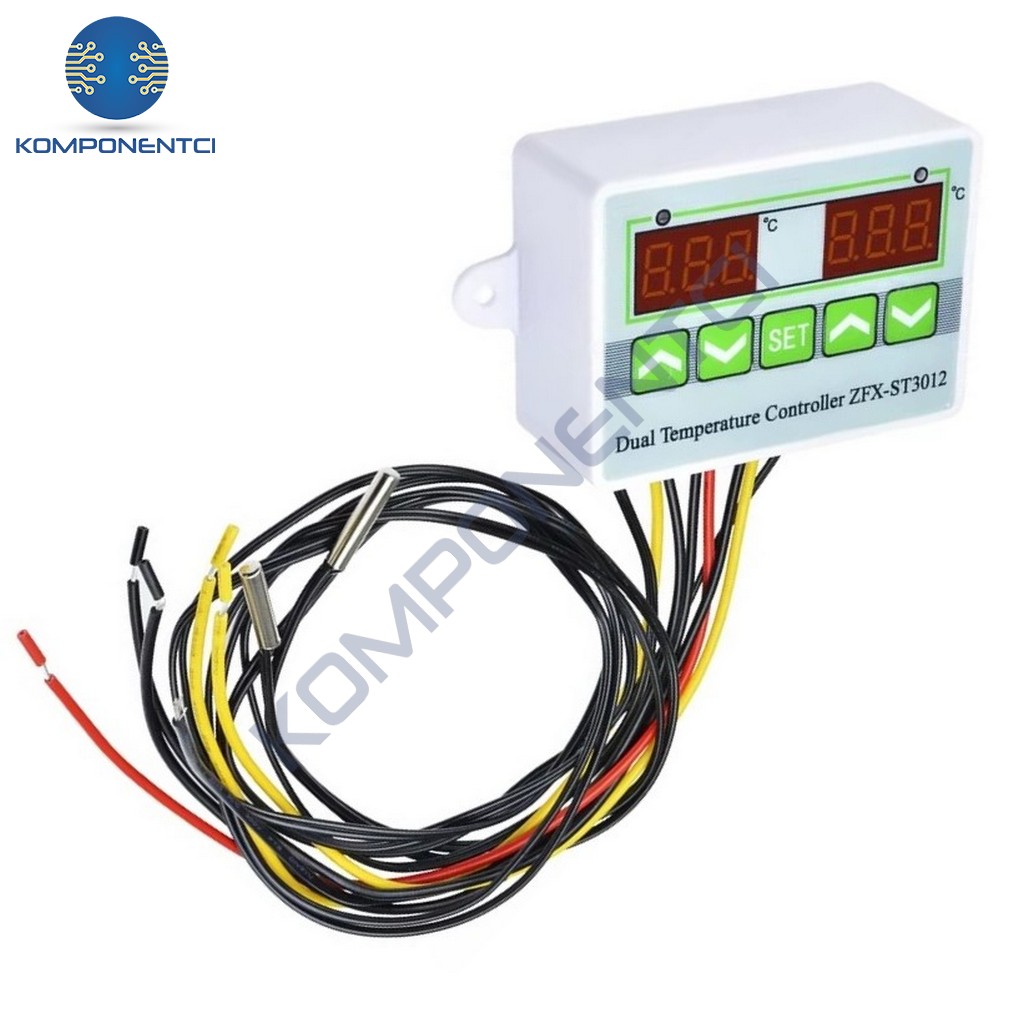 ZFX-ST3012 220V Çift Röle Çıkışlı Termostat - Sıcaklık Kontrol Cihazı ...