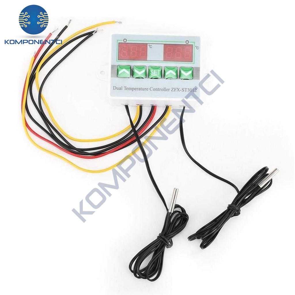 ZFX-ST3012 220V Çift Röle Çıkışlı Termostat - Sıcaklık Kontrol Cihazı ...