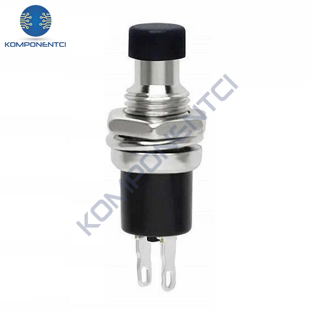 IC-177 Siyah Diyafon Mini Buton 7mm PBS-105 | Komponentci