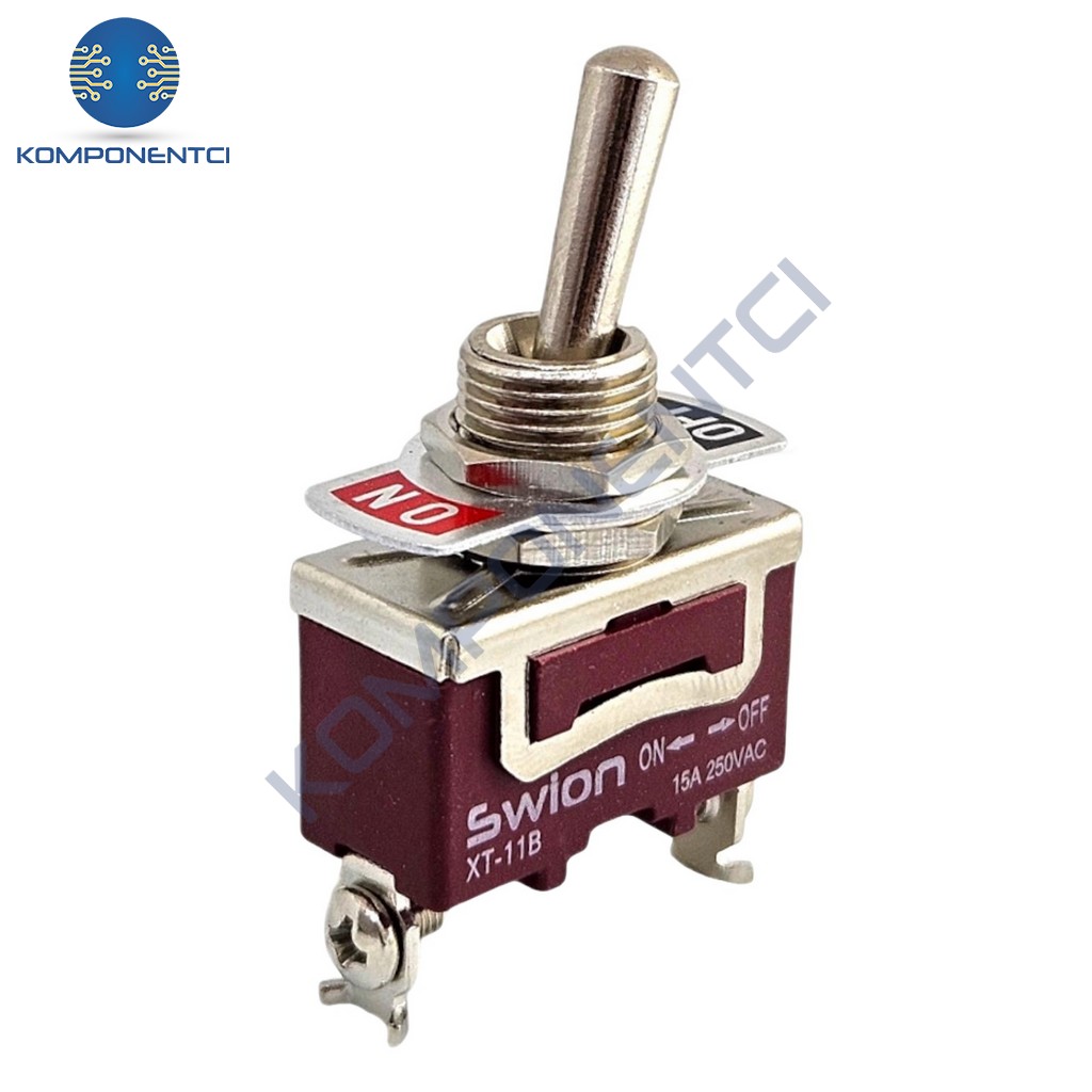 IC-152S-2 Toggle Switch 15AMP 2P ON-OFF Ø12mm XT11-B | Komponentci