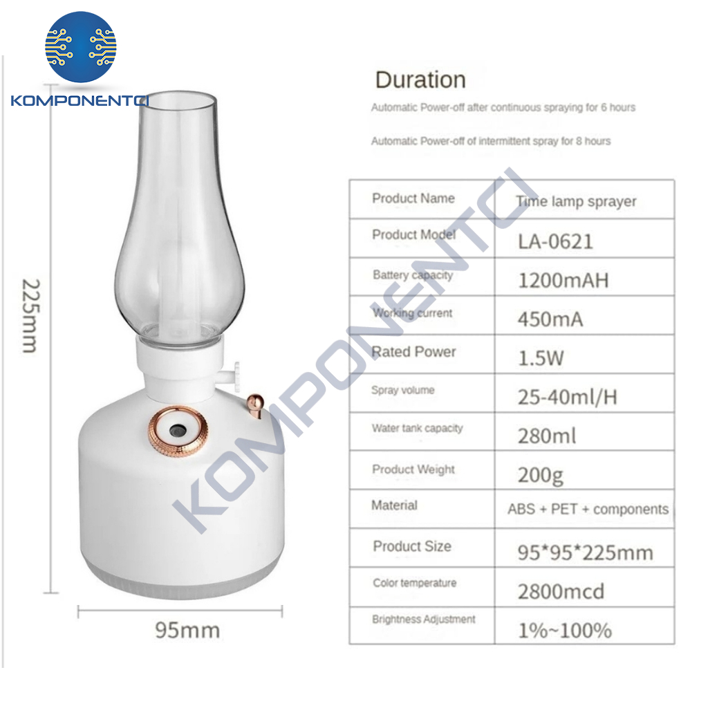 Gaz Lambası Görünümlü Hava Nemlendirici Vintage Lamp Humidifier H-47 ...