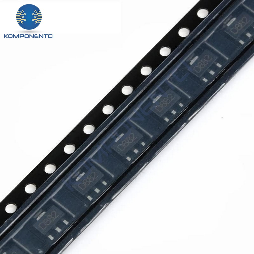 2SD882 SOT-89 3A 40V NPN Transistör | Komponentci