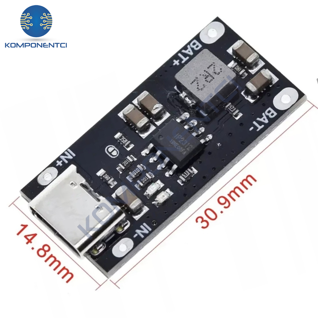 IP2312 Type-C 3A Lityum Batarya Hızlı Şarj Modülü | Komponentci