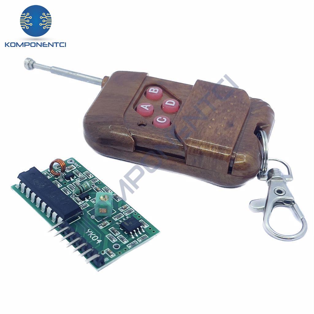4 Kanal RF 315 Mhz Kablosuz Kontrol Modulü Uzaktan Kumanda | Komponentci