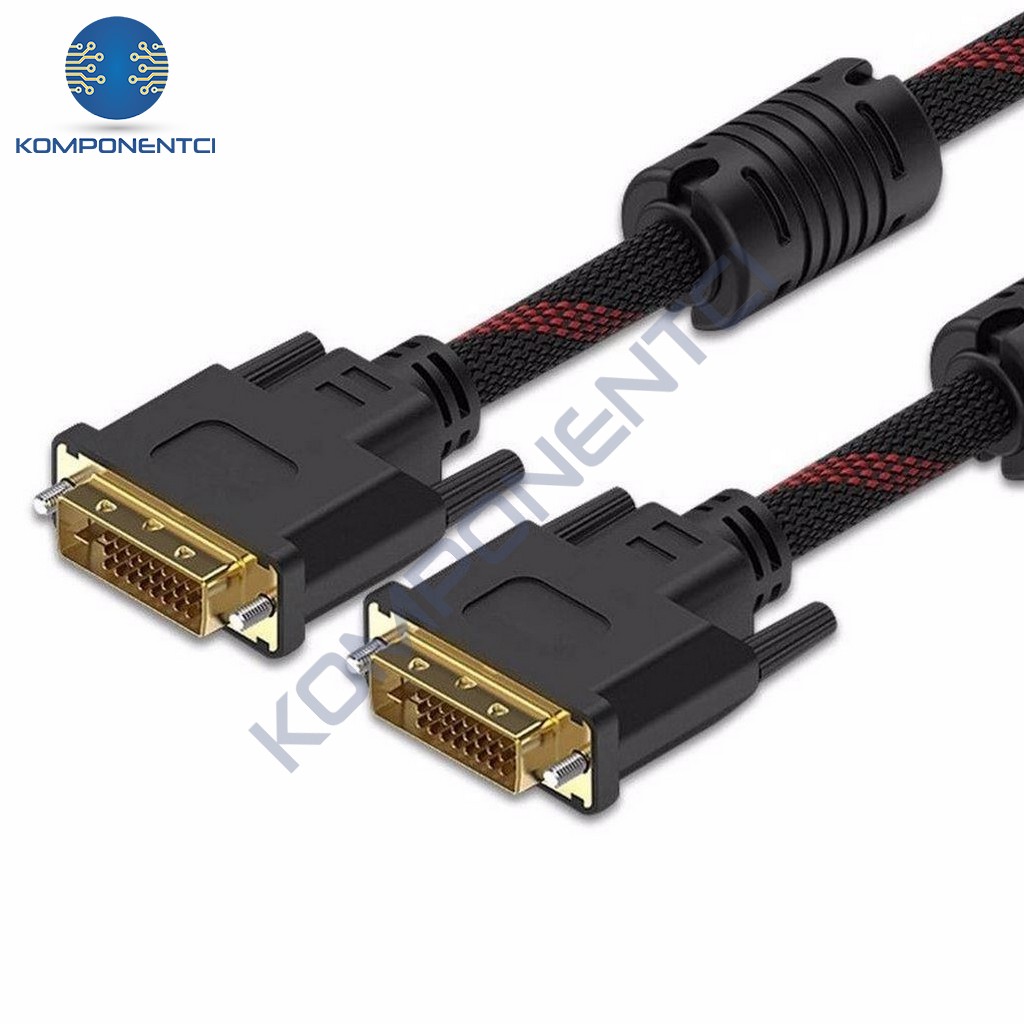 DVI-D Kablo Erkek Erkek 24+1 Koruma Kablo 1.4m | Komponentci
