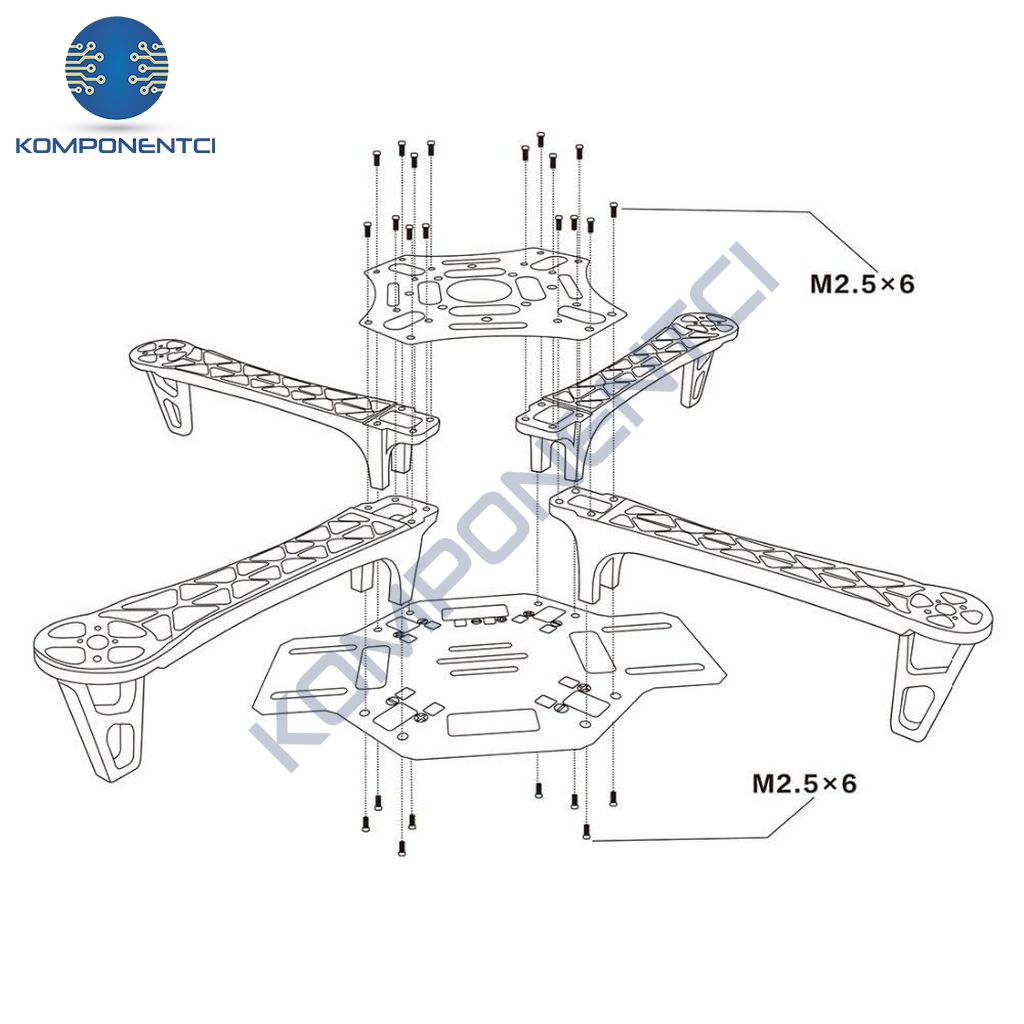 F450 Quadcopter Drone Gövdesi - Drone Frame | Komponentci F450 Quadcopter Drone Gövdesi - Drone Frame | Komponentci