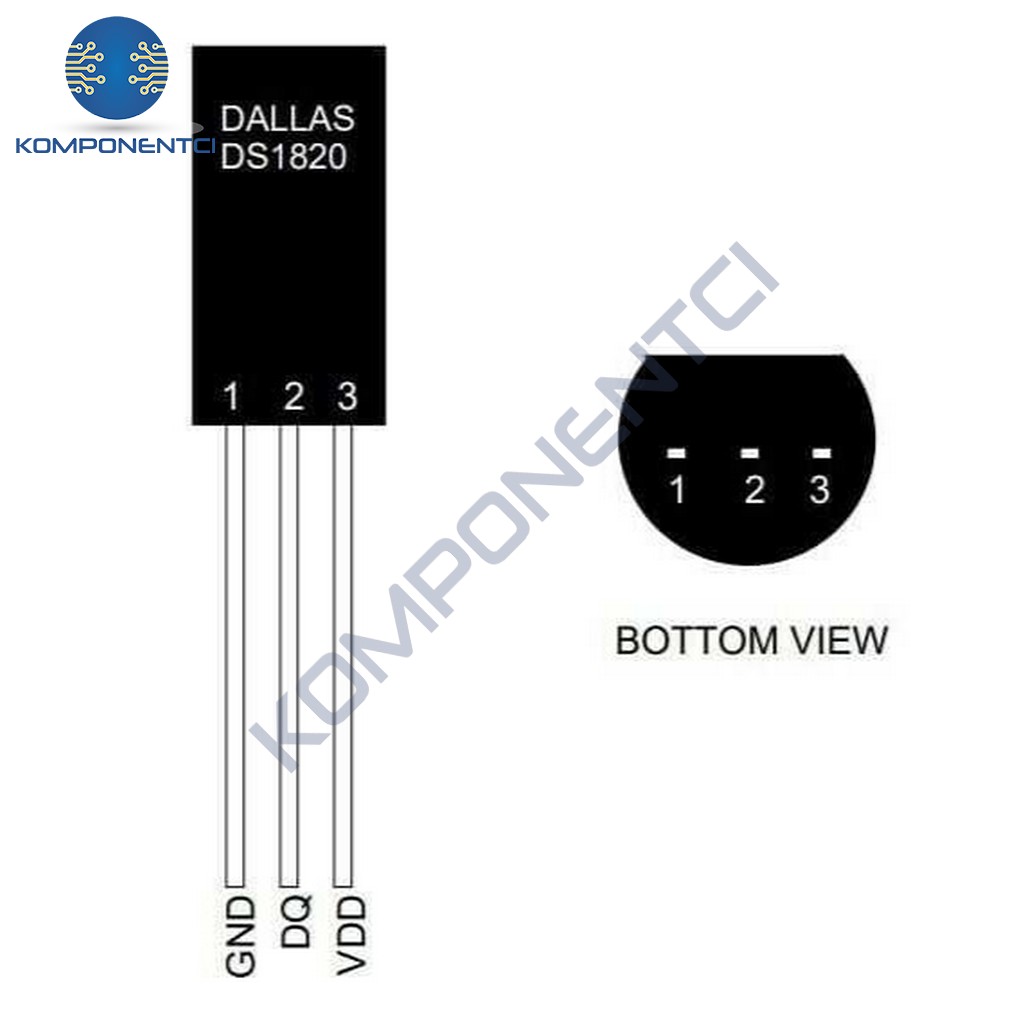 DS1820 PR-35 Sıcaklık Sensörü Entegresi | Komponentci