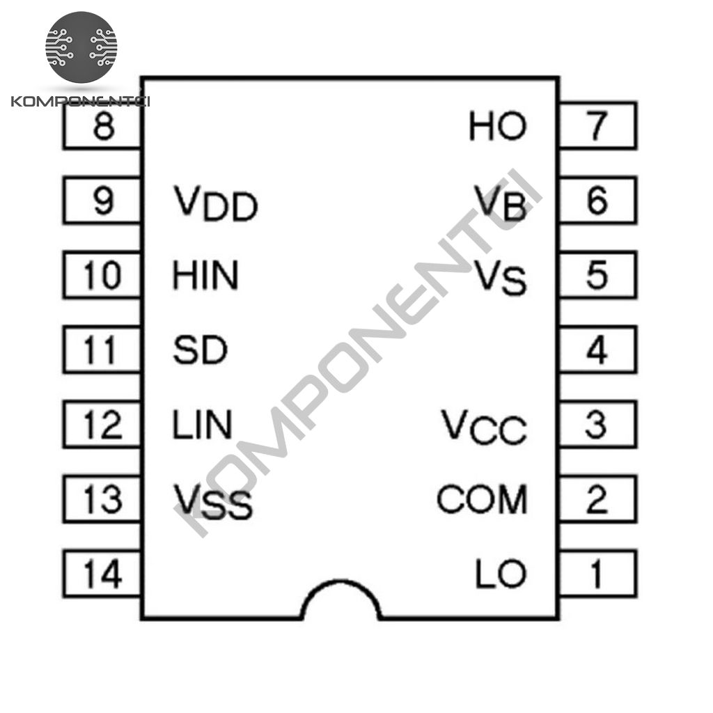 IR2112 Mosfet Sürücü Entegresi Dip-14 | Komponentci