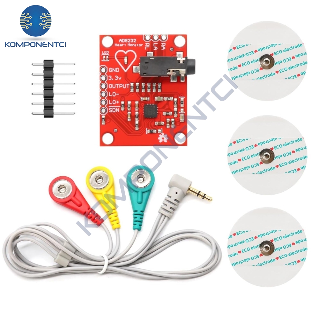 AD8232 EKG Kalp Atışı Nabız Grafiği İzleme Kiti EKG Modülü | Komponentci