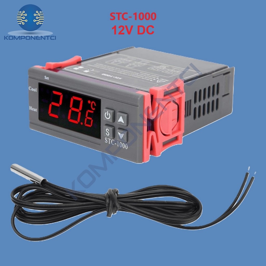 STC-1000 12V DC LCD Ekranlı Problu Termostat Dijital Sıcaklık Kontrol Cihazı | Komponentci