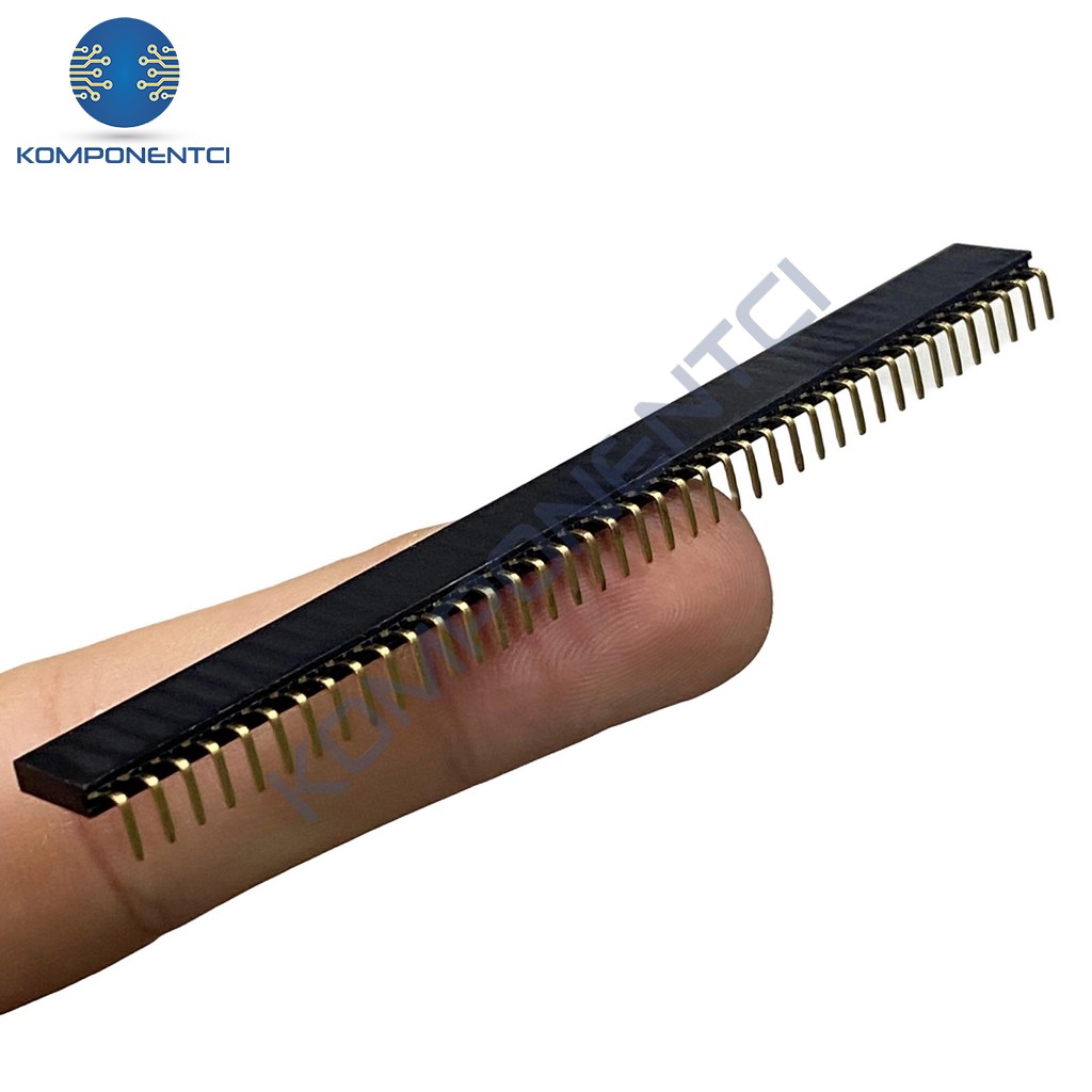 Dişi Pin Header 40 Pin 2.54mm 1x40 90° Tek Sıra | Komponentci