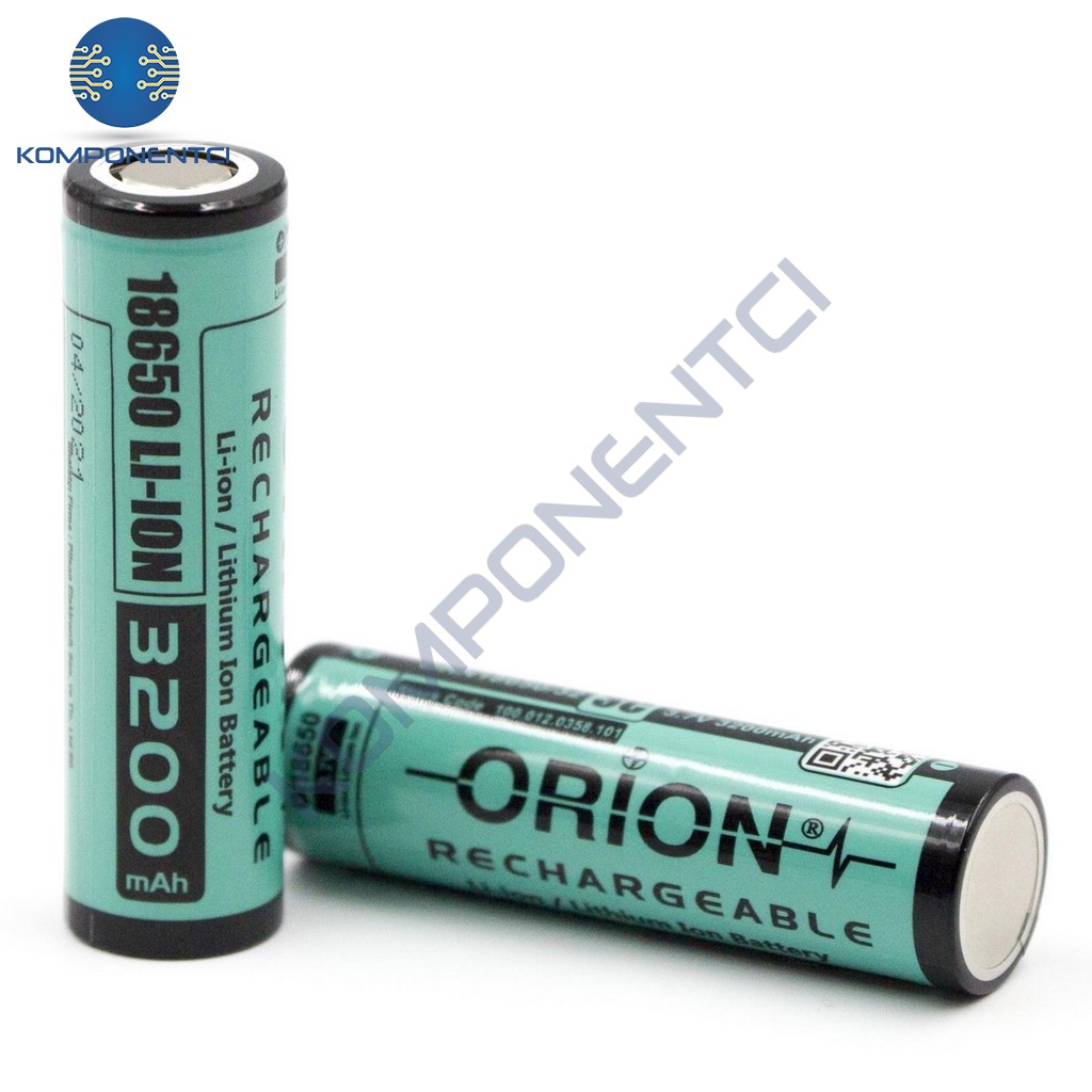 Orion 18650 3.7V 3200mAh 3C Şarj Edilebilir Li-ion Pil | Komponentci