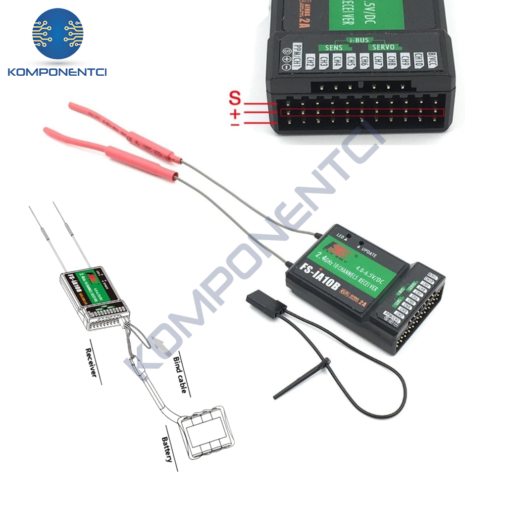 Flysky FS-i6X 2.4GHz 10 Kanal Kumanda ve FS-iA10B Alıcı | Komponentci