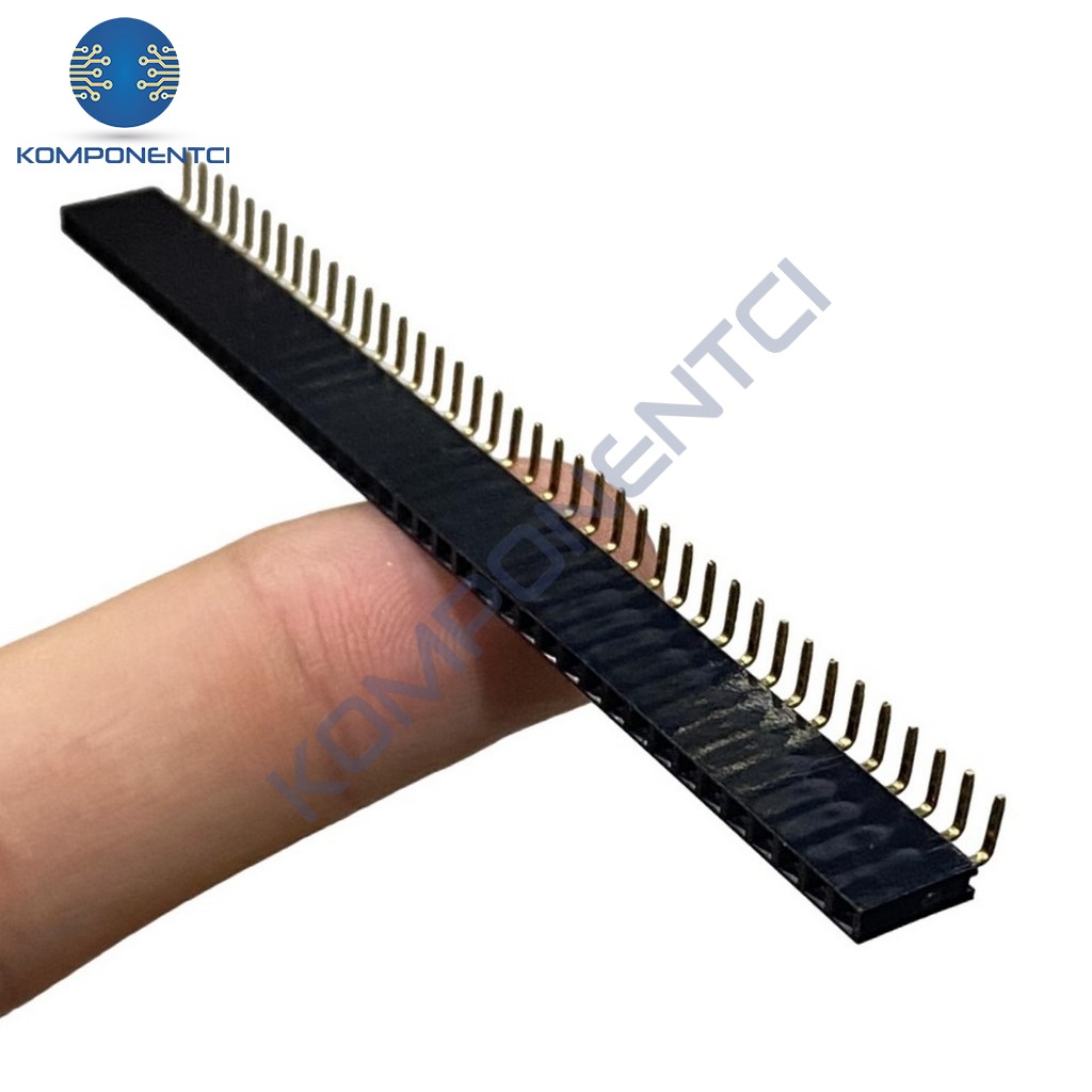 Dişi Pin Header 40 Pin 2.54mm 1x40 90° Tek Sıra | Komponentci