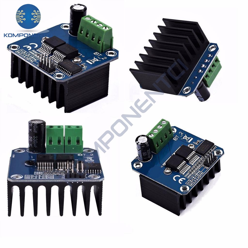 43A 5-27V Çift BTS7960B H-Köprü Yüksek Güç Motor Sürücü Modülü I ...