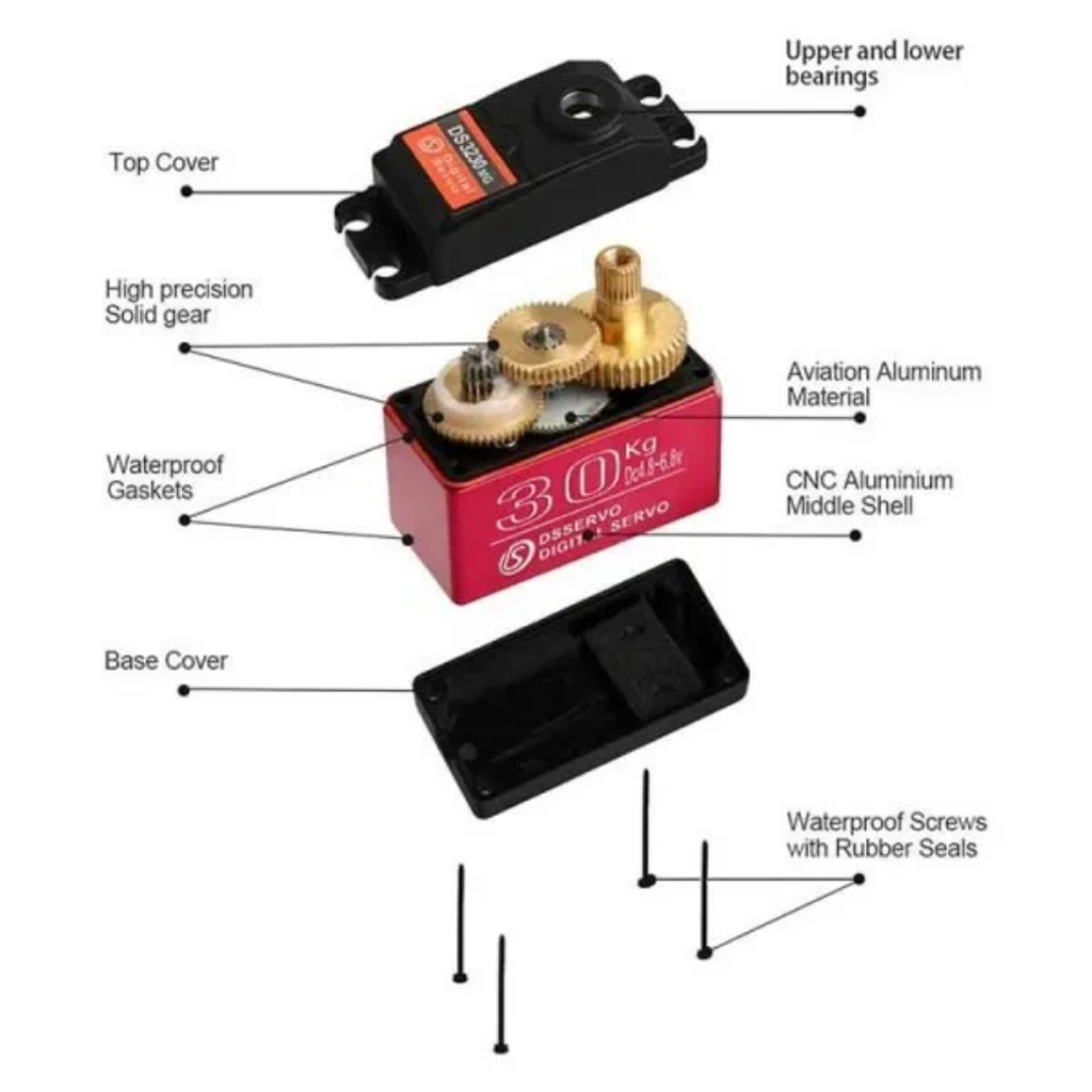 DSSERVO DS3230 30kg Servo Motor - 180 Derece - Su | Komponentci