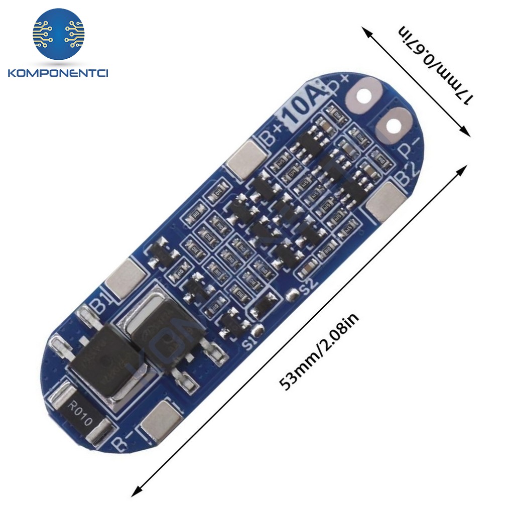 3S 10A BMS 12V 18650 Li-ion Koruma Balans Devresi | Komponentci