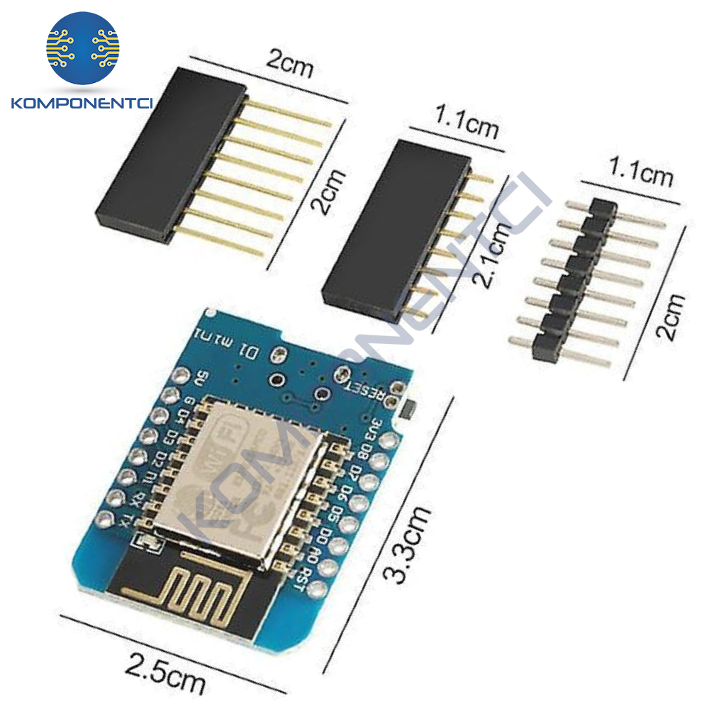 WeMos D1 Mini - ESP8266 Tabanlı Arduino Kartı ESP-12F | Komponentci