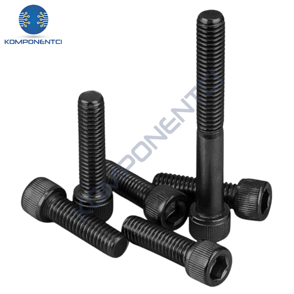İmbus M3x10mm Cıvata Siyah (Alyan Başlı) DIN912 | Komponentci