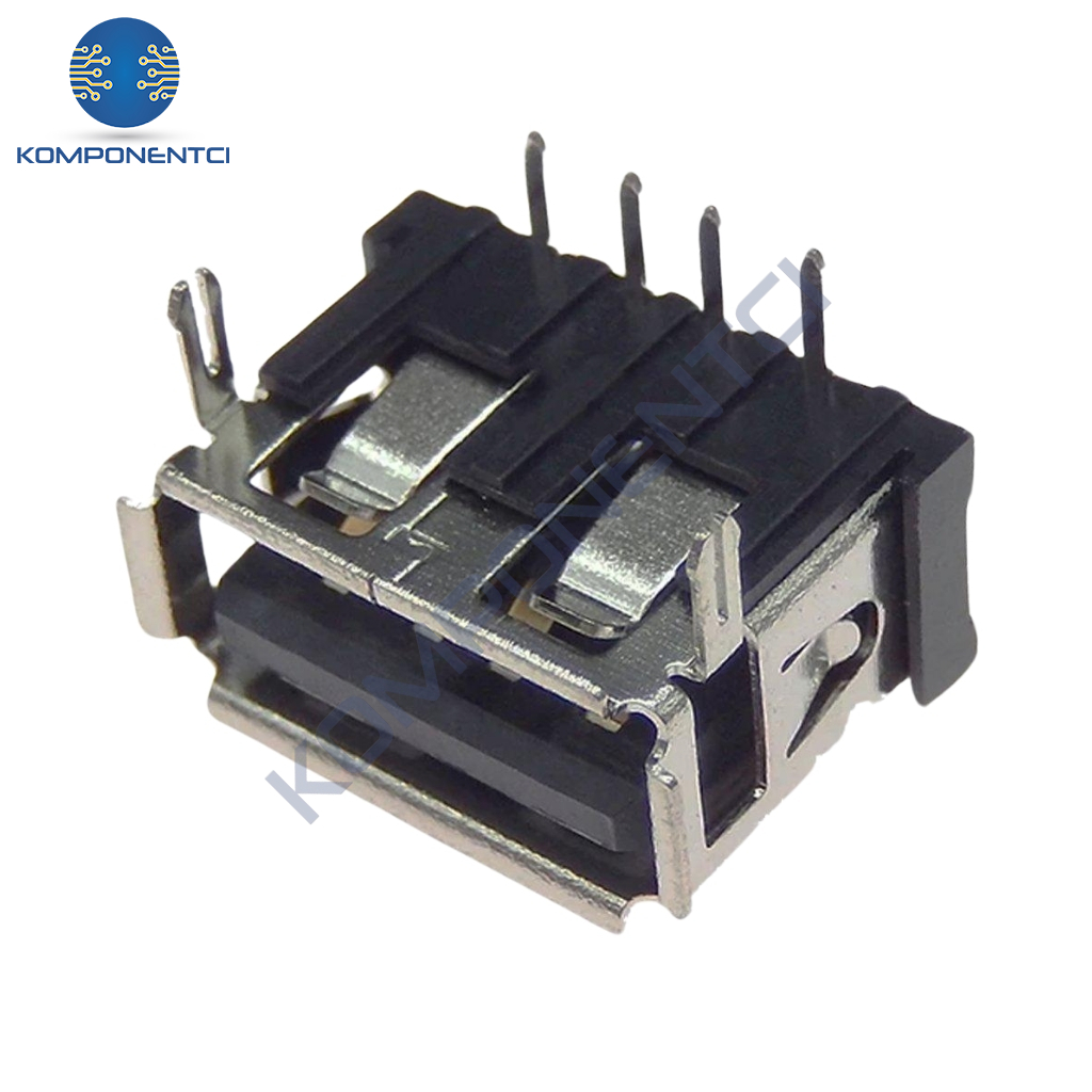 IC-265C USB Şase A Tip 90° Dişi Kısa | Komponentci