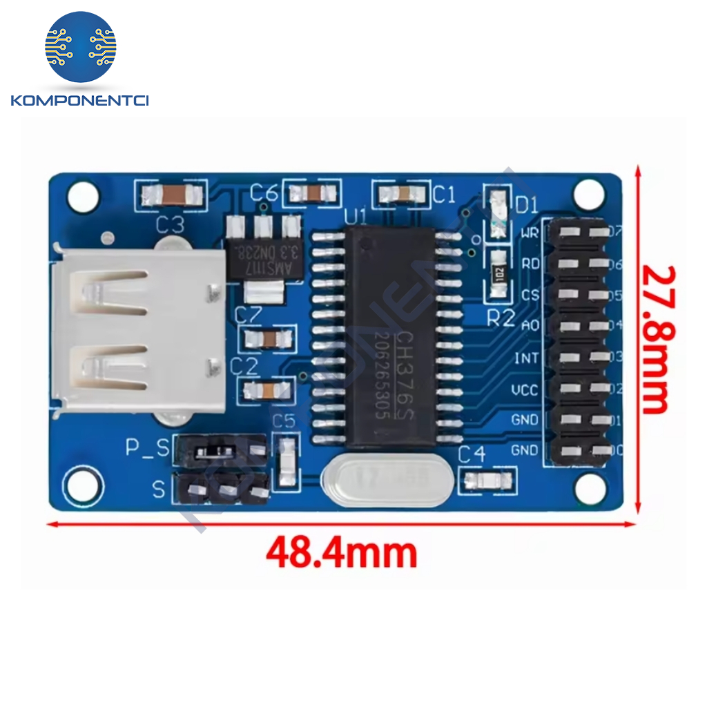 CH376S USB Modül - USB Bellek Okuyucu ve Flash Disk Desteği I Komponentci