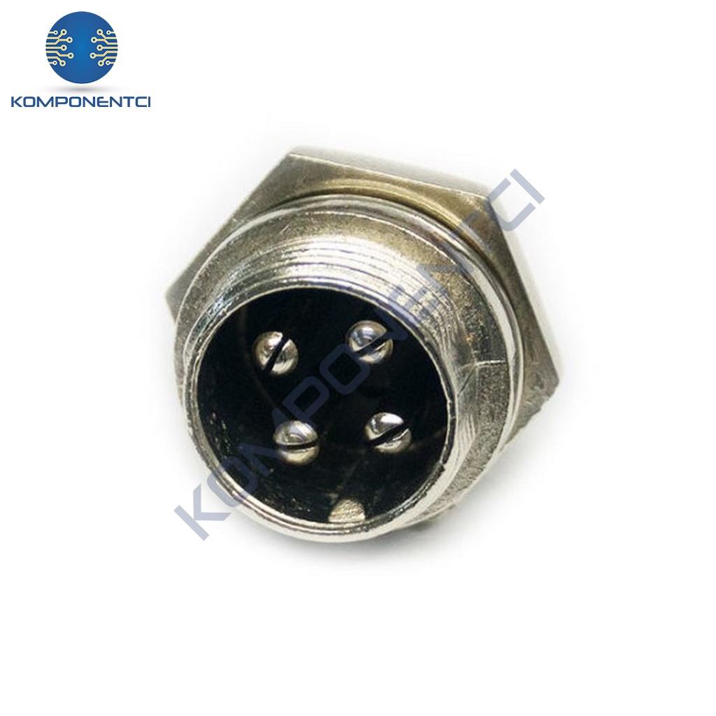 IC-261M 16mm Mayk Fiş Şase Erkek 4P Konnektör | Komponentci