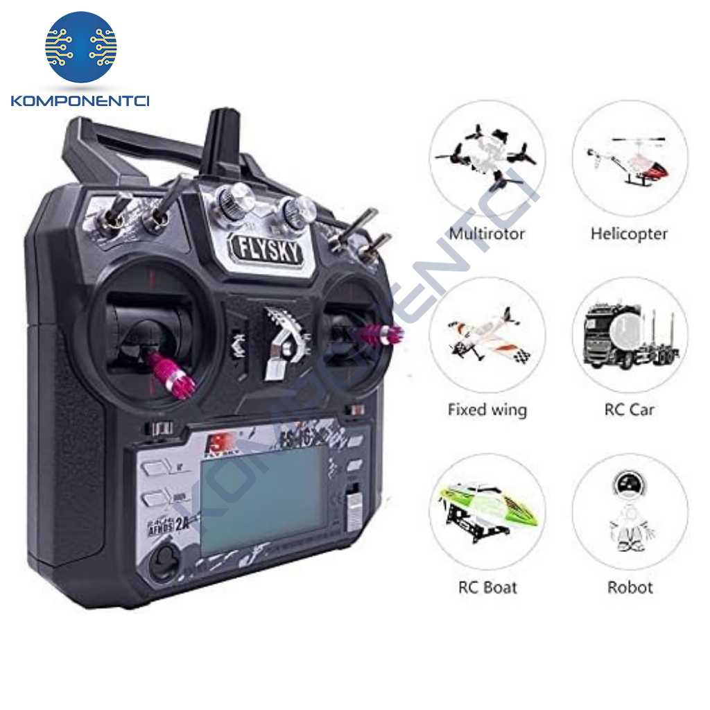 Flysky FS-i6X 2.4GHz 10 Kanal Kumanda ve FS-iA10B Alıcı | Komponentci