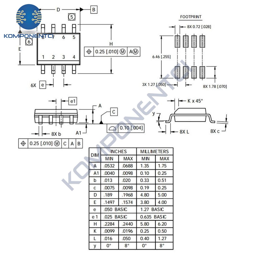 IR2104 Smd Mosfet Sürücü Entegresi Soic-8 | Komponentci