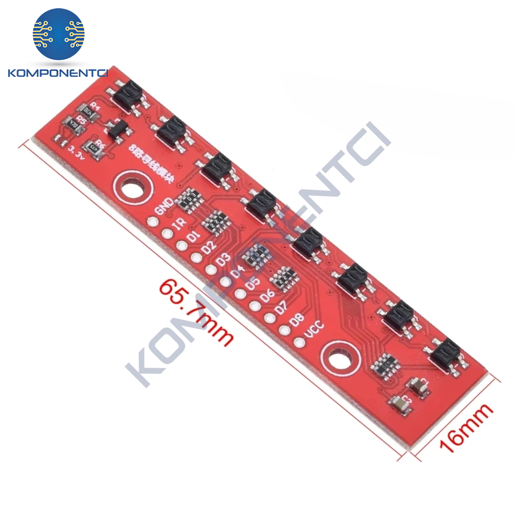 QTR-8A 8 li Kızılötesi Sensör Modülü | Komponentci