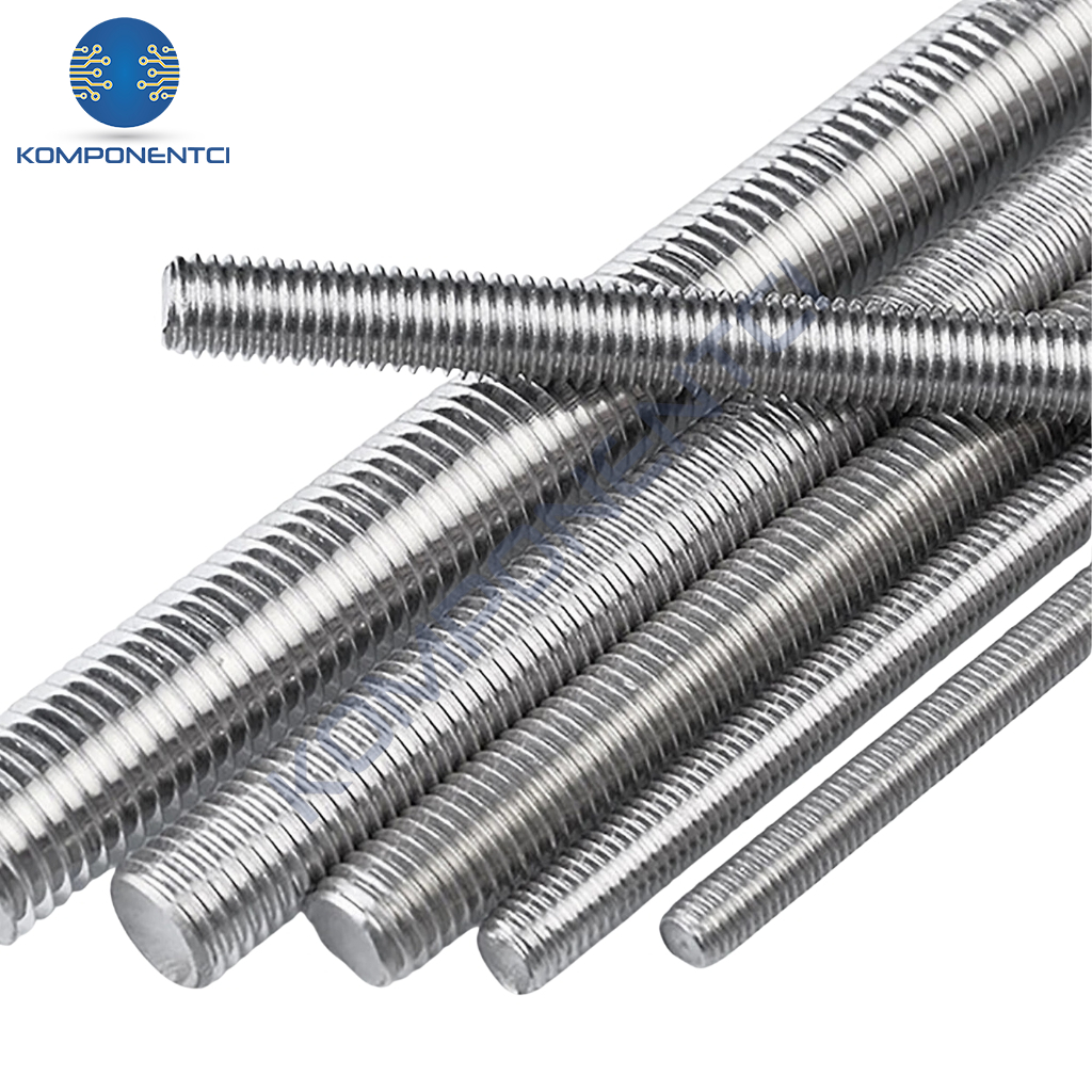 M10x1000mm Galvanizli Gijon Saplama (Tij) Rot Başsız Civata | Komponentci