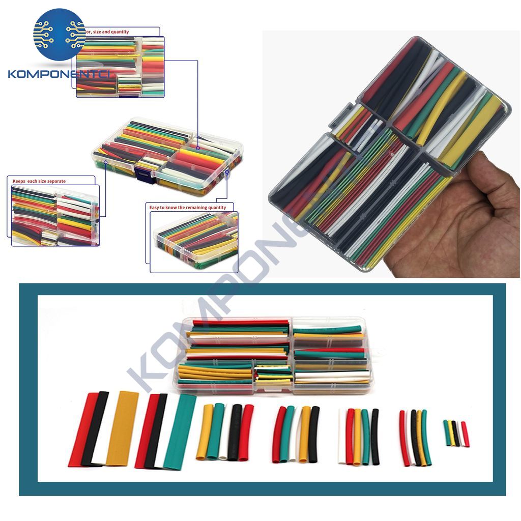 Isı ile Daralan Makaron Kablo Yalıtım Set 140 Parça Kutulu | Komponentci