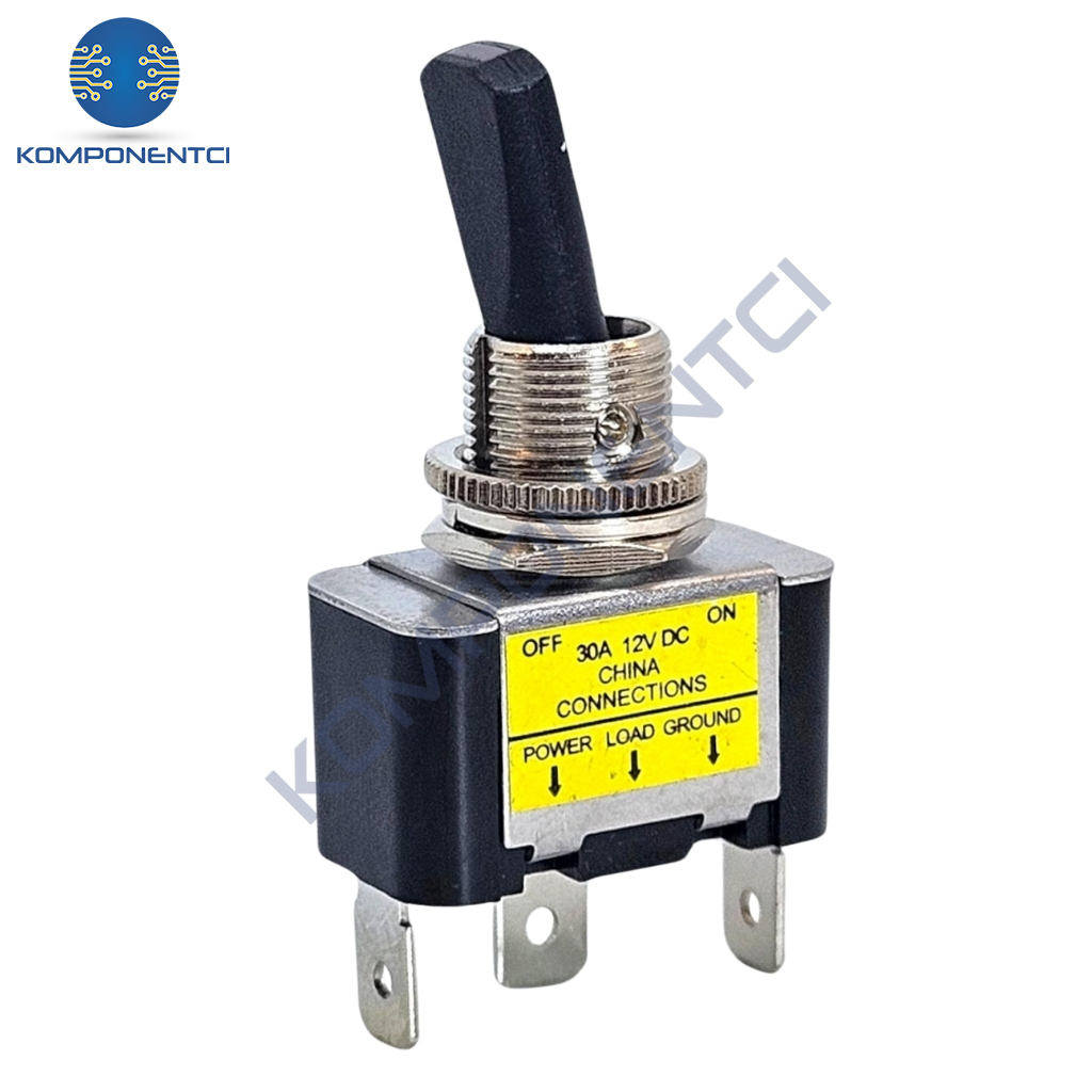 IC-151B Toggle Switch 12V 30A On-Off Işıklı ASW-07D-2 | Komponentci