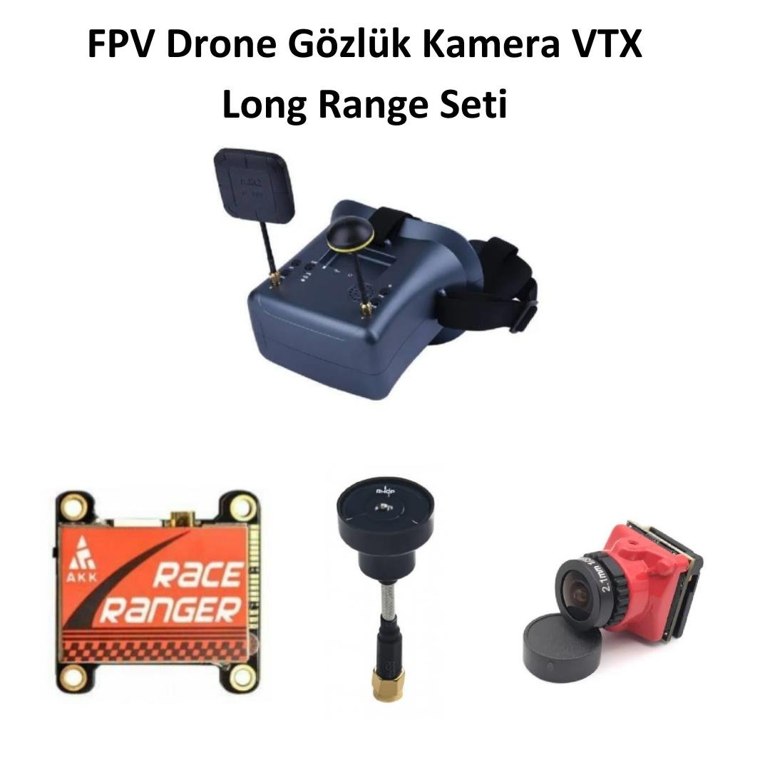 FPV Drone Gözlük Kamera VTX Long Range Seti | Komponentci