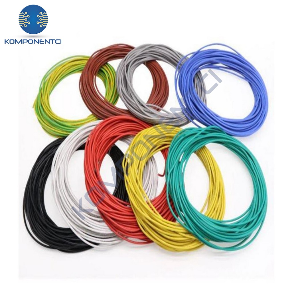 Tek Damarlı Montaj Kablosu 24AWG Siyah 10M | Komponentci