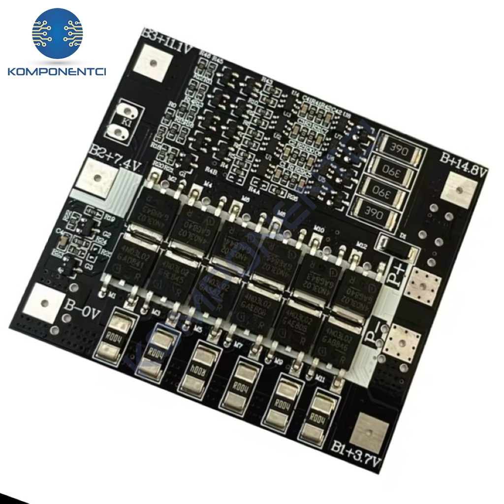 4S 50A BMS 3.7V 18650 Lityum Pil Şarj Koruma Devresi | Komponentci