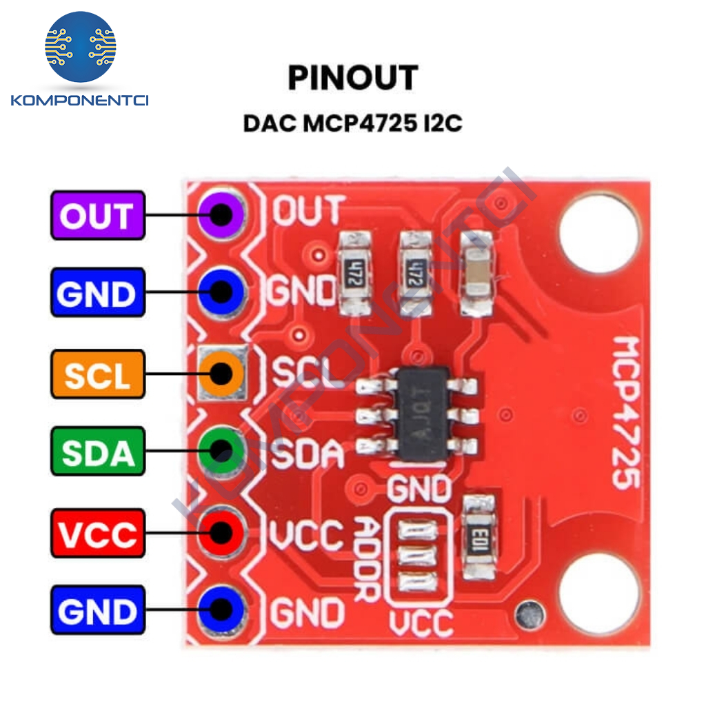 MCP4725 I2C Haberleşmeli DAC Breakout Modülü | Komponentci