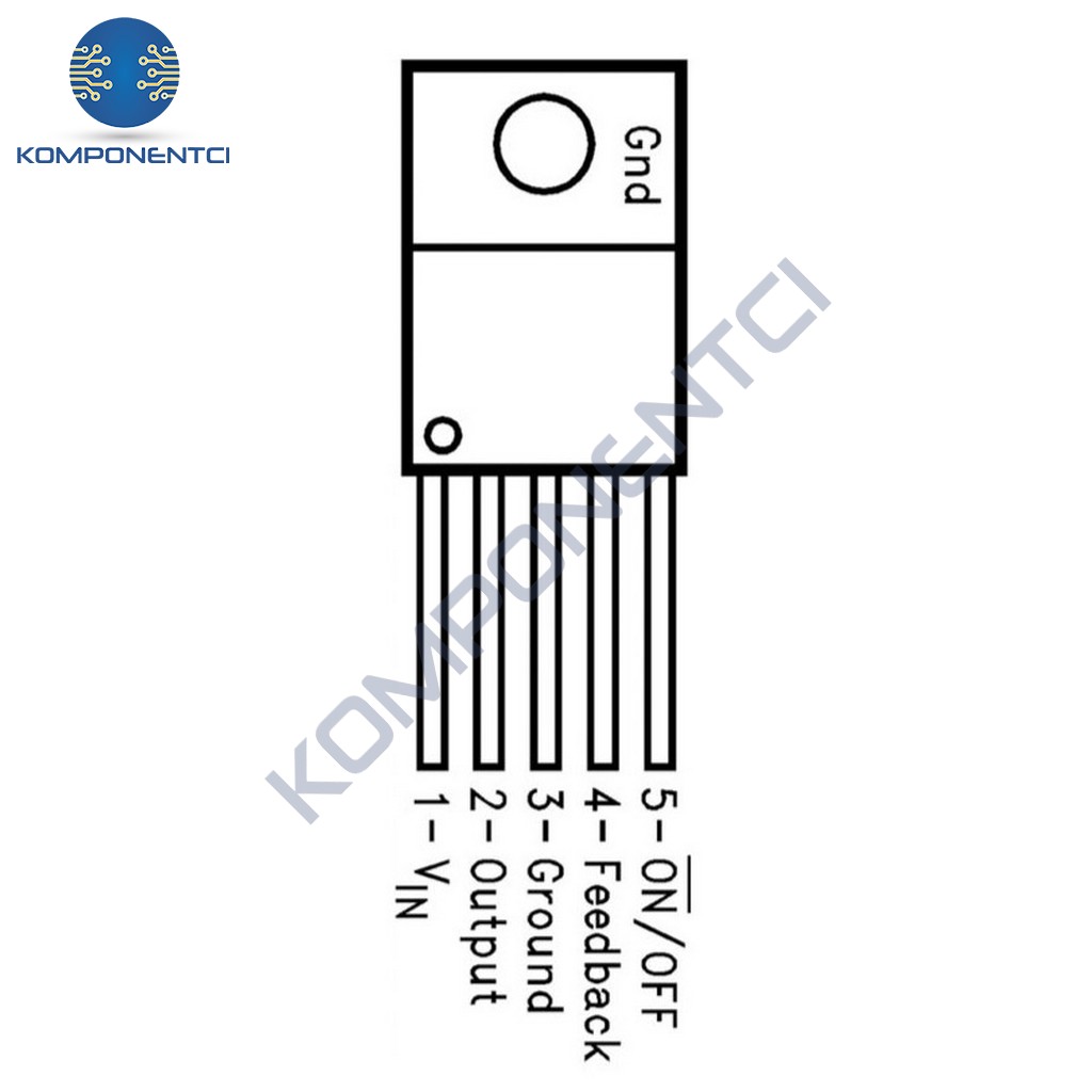 LM2596T-ADJ - Ayarlanabilir Voltaj Regülatörü - TO220-5 | Komponentci