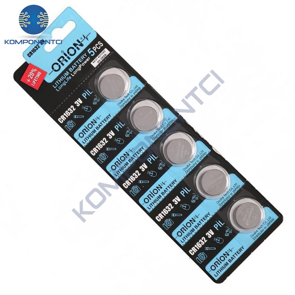 Orion CR1632 3V Lityum Pil 5'li Paket | Komponentci
