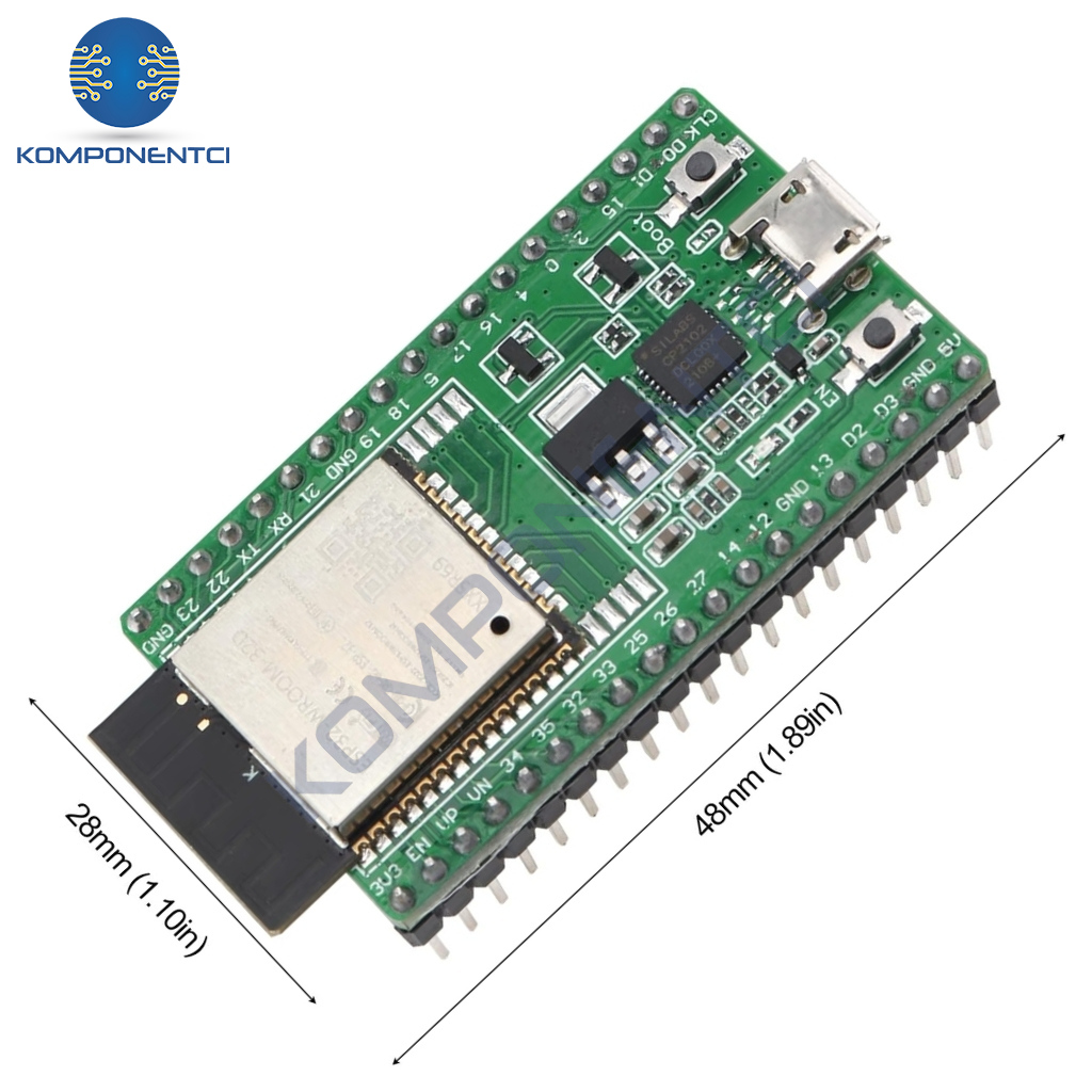 ESP32 WROOM 32D WiFi Bluetooth Geliştirme Kartı 38 Pin I Komponentci