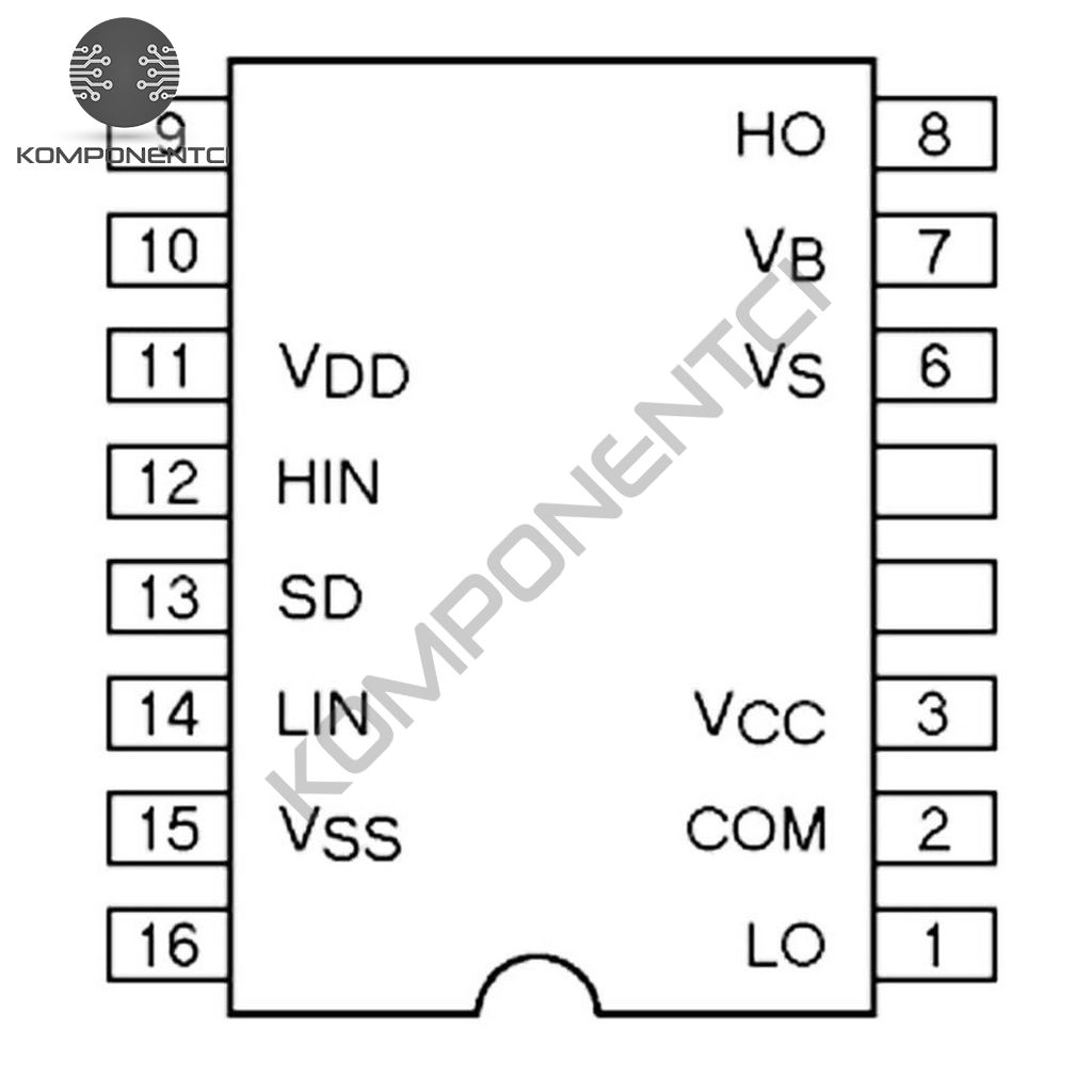 IR2125 Smd Mosfet Sürücü Entegresi Soic-16W | Komponentci