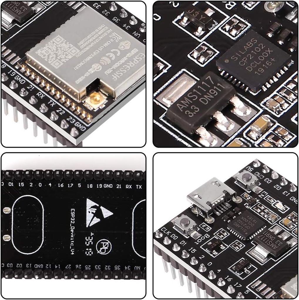 Esp32 Wroom 32u Wifi Bluetooth Geliştirme Kartı 38 Pin Komponentci