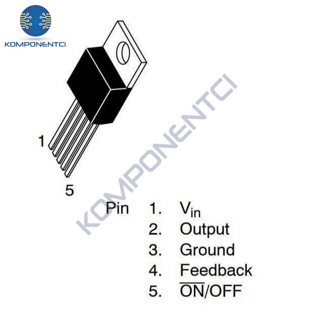 LM2575T-ADJ - Ayarlanabilir Voltaj Regülatörü - TO220-5 1A | Komponentci