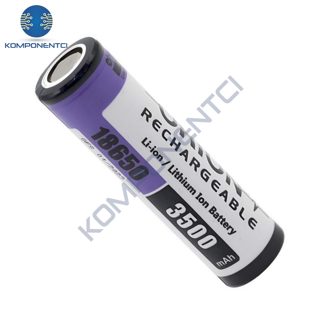 Orion 18650 3.7V 3500mAh 3C Şarj Edilebilir Li-ion Pil | Komponentci