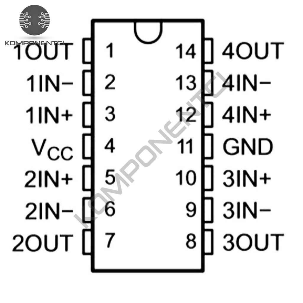 LM224N OpAmp Entegresi Dip-14 | Komponentci