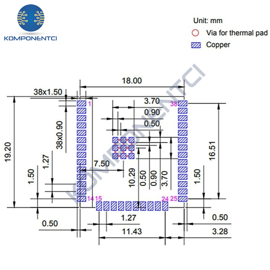 Esp32 Wroom 32u Wifi Bluetooth Modülü I Komponentci