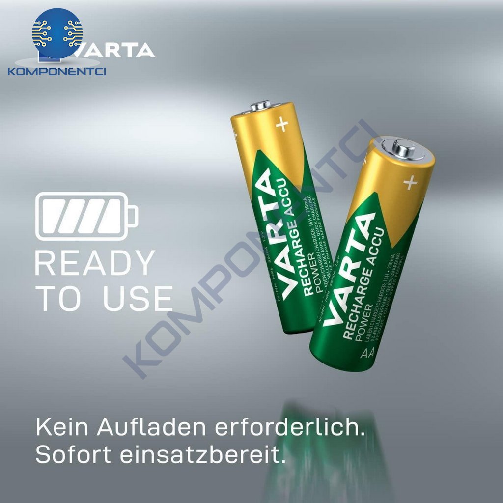 Varta 2700mAh AA Şarj Edilebilir Pil 2'li Paket | Komponentci