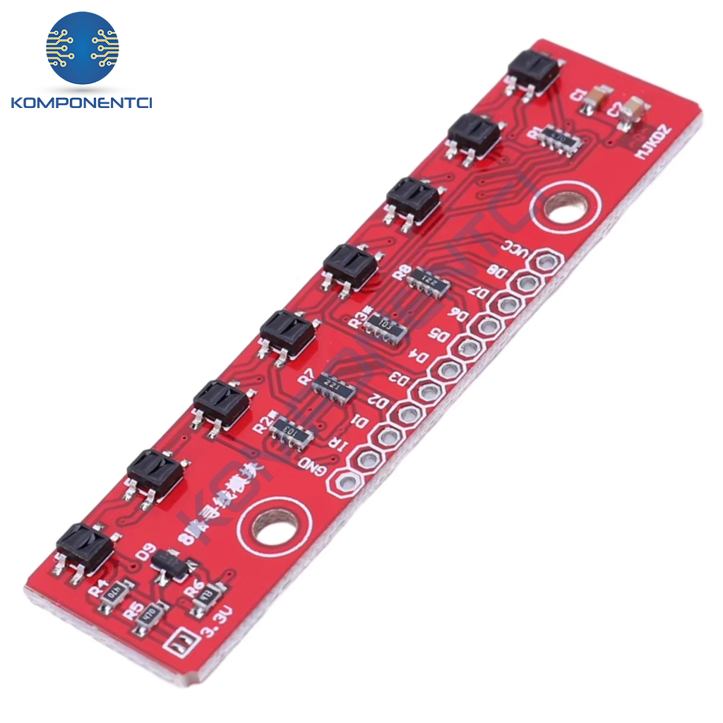 QTR-8A 8 li Kızılötesi Sensör Modülü | Komponentci