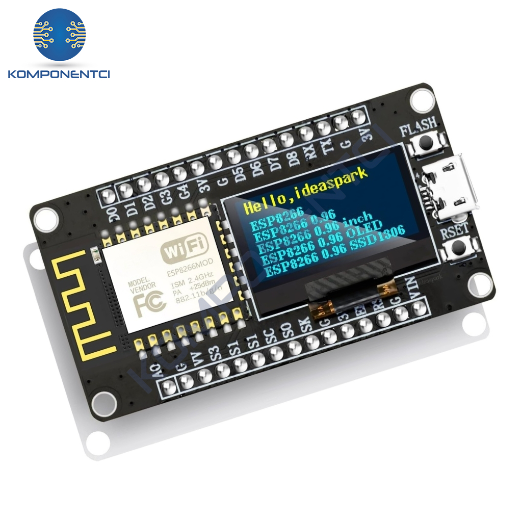NodeMCU ESP8266 0.96 Inch OLED Wifi Geliştirme Kartı Micro USB I ...
