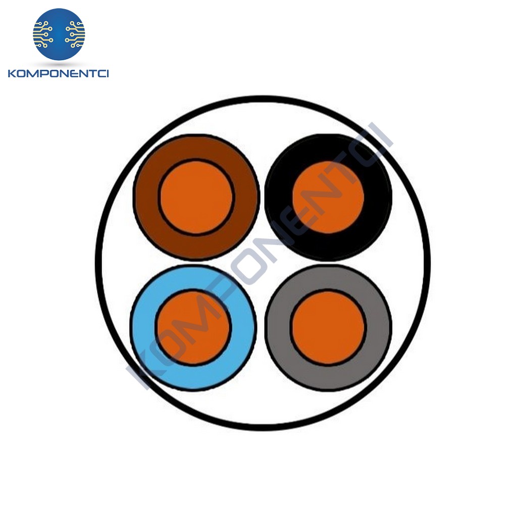 Öznur Kablo 4x2,5 mm NYM (Antigron) Gri | Komponentci