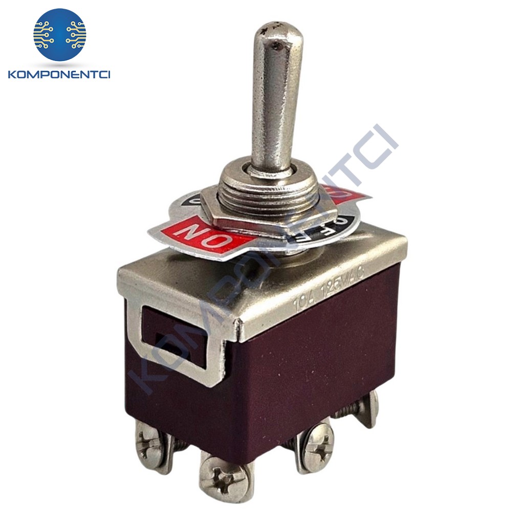 IC-158 Toggle Switch 6P ON-OFF-ON Ø12mm KN3C-203 | Komponentci